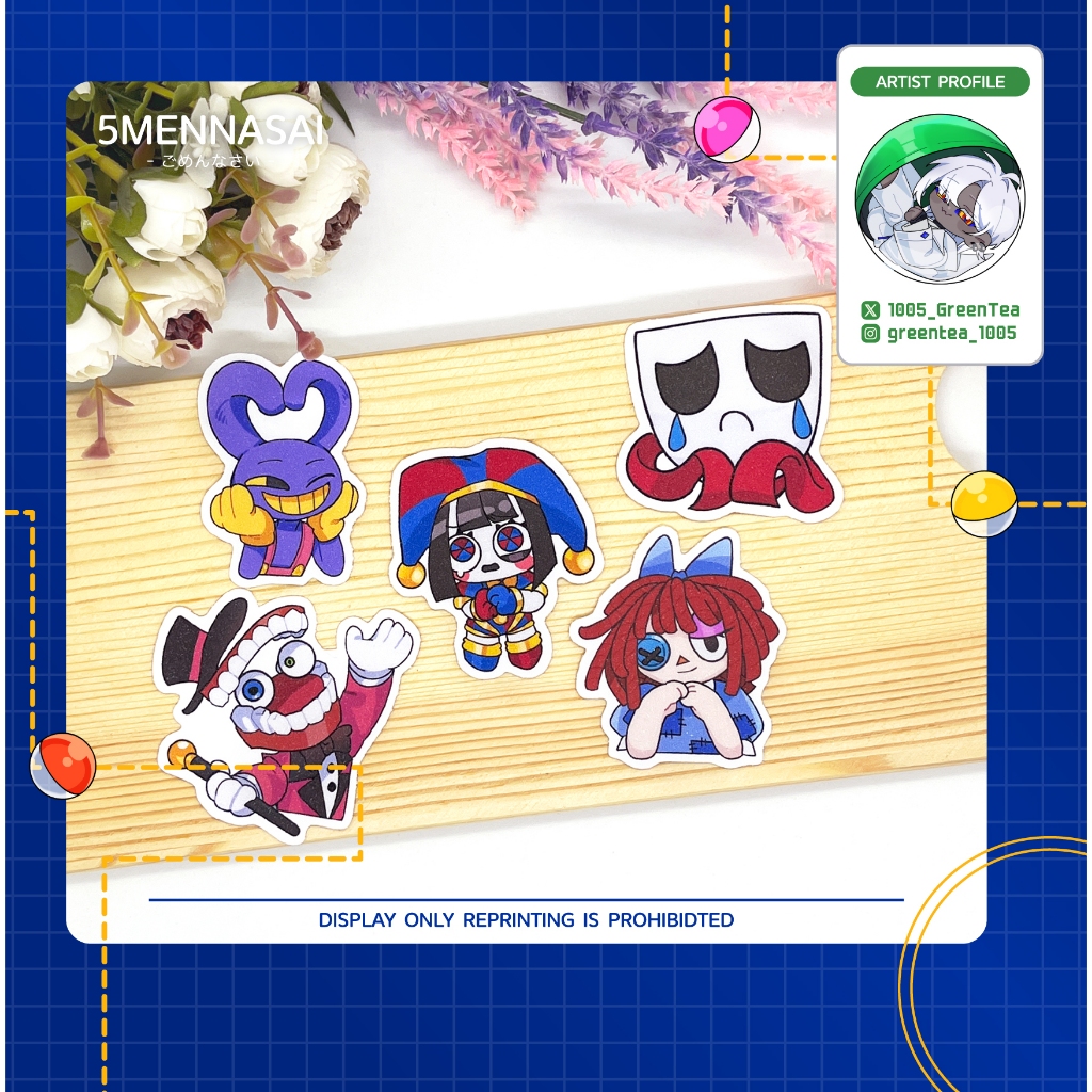 Anime THE AMAZING DIGITAL CIRCUS Stickers Set [The Amazing Digital ...