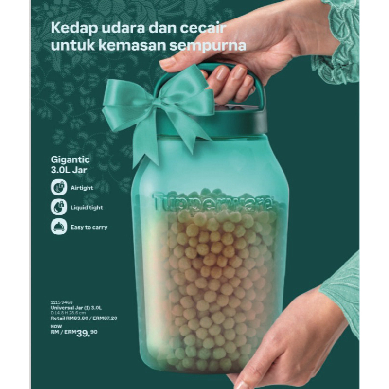 Gigantic Jar 3.0L, Balang 3.0L serbaguna tupperware. Balang ini kedap ...