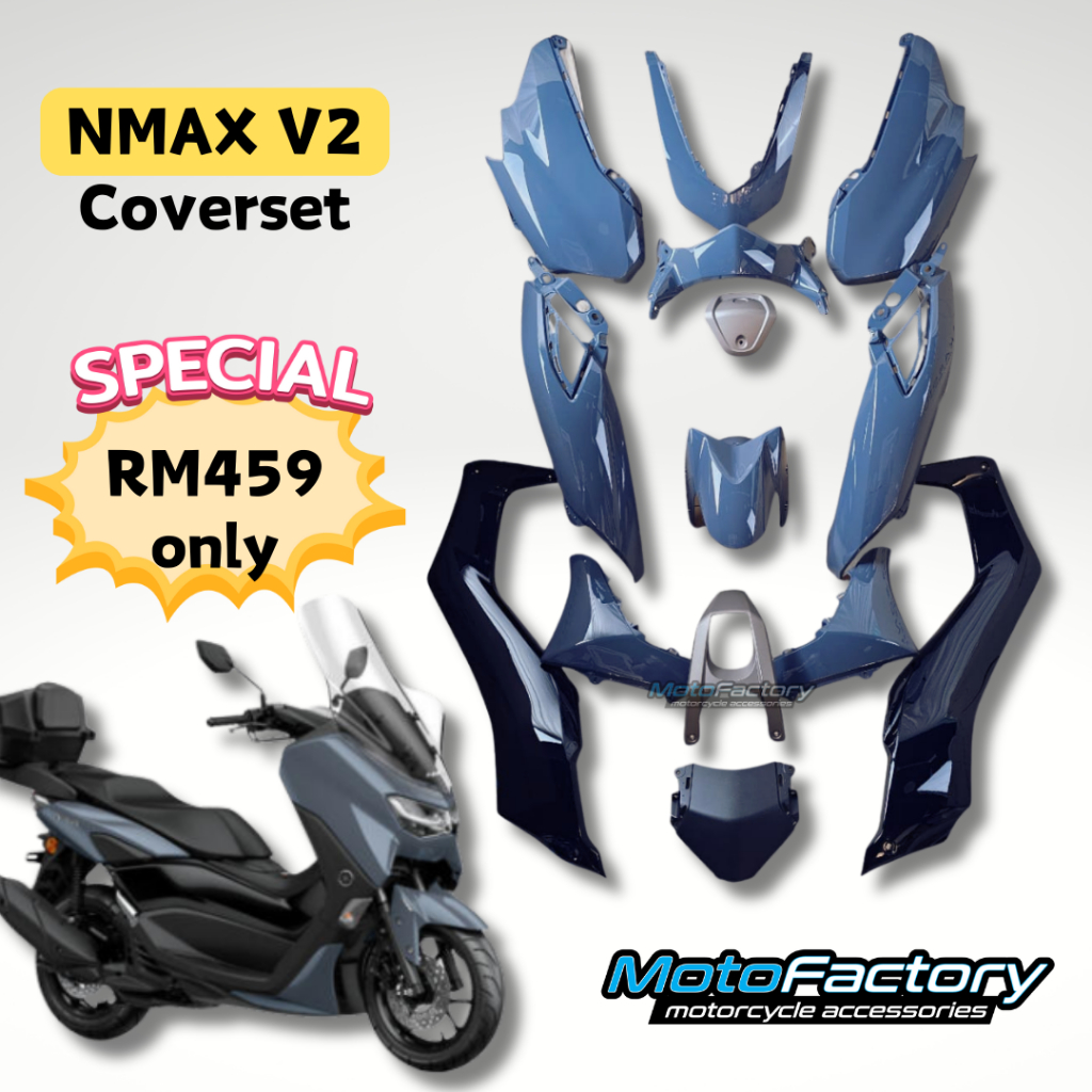 YAMAHA NMAX155 V2 NMAX V2 COVERSET BODY COVER SET POWER GREY #READY ...