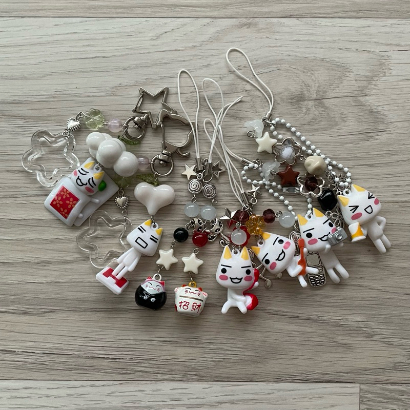handmade toro inoue & cats phone charms & keychains | Shopee Malaysia
