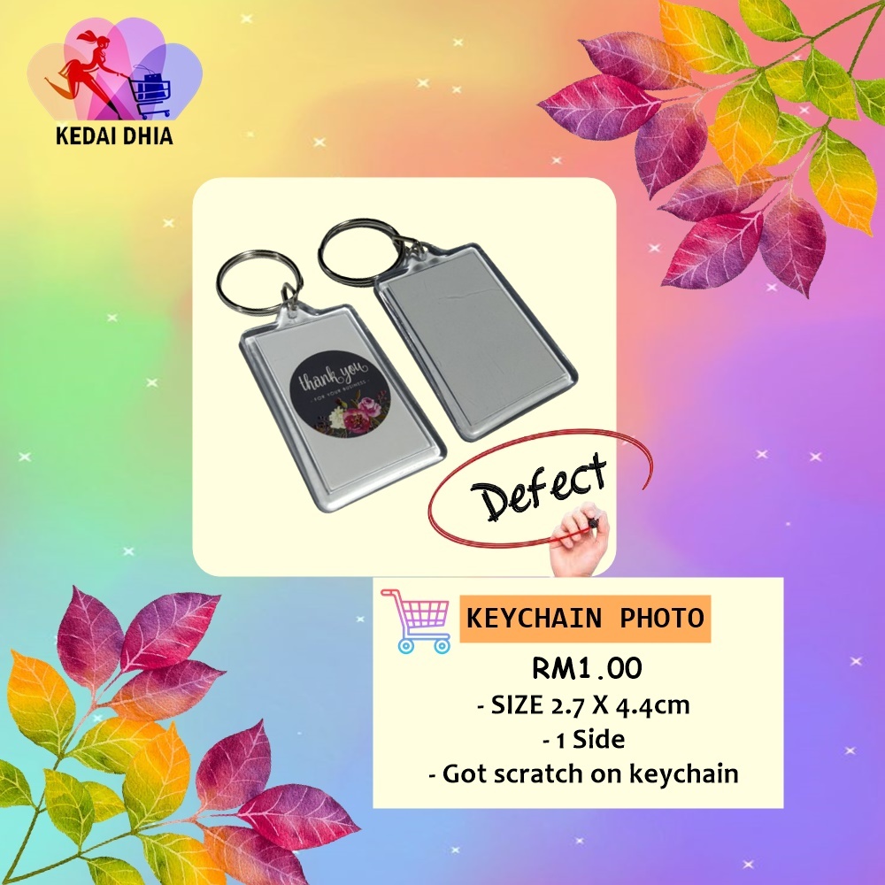 DEFECT keychain gambar / keychain photo / custom | Shopee Malaysia
