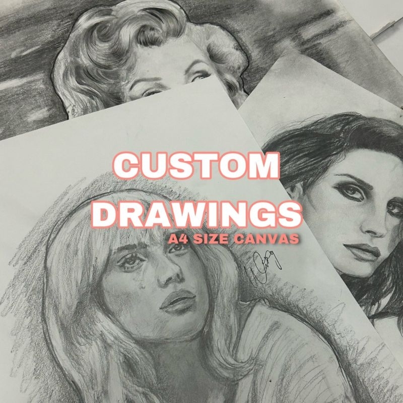 CUSTOM DRAWINGS A4 SIZE CANVAS 21X30CM | Shopee Malaysia