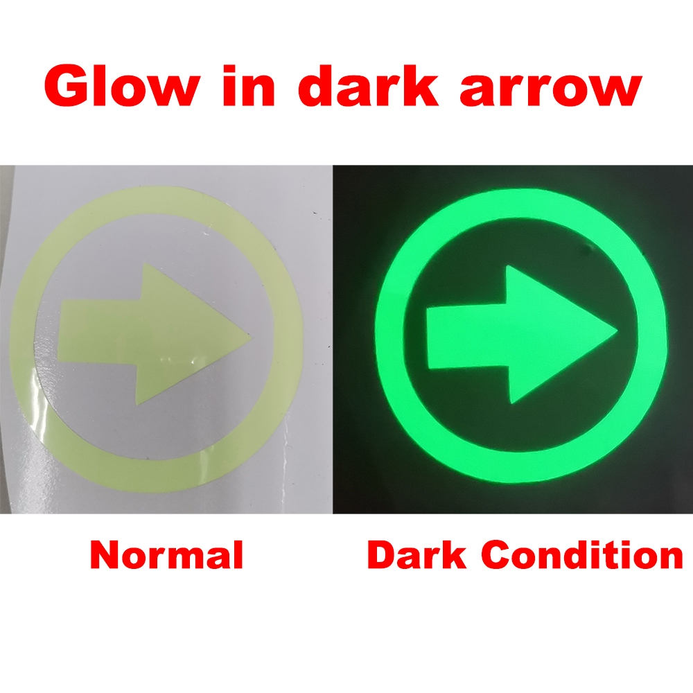 GLOW IN DARK ARROW STICKER / GLOW IN DARK STICKER DIRECTION / WHITE ...