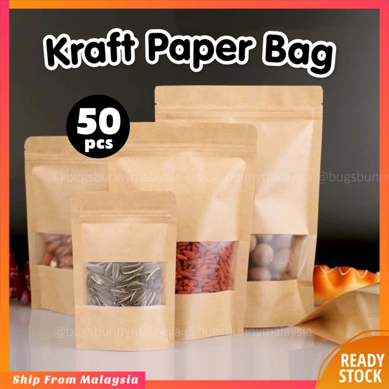 Kraft Paper Zip lock Bag/ Zipper Bag/Zip Lock Bags Doorgift Goodies ...