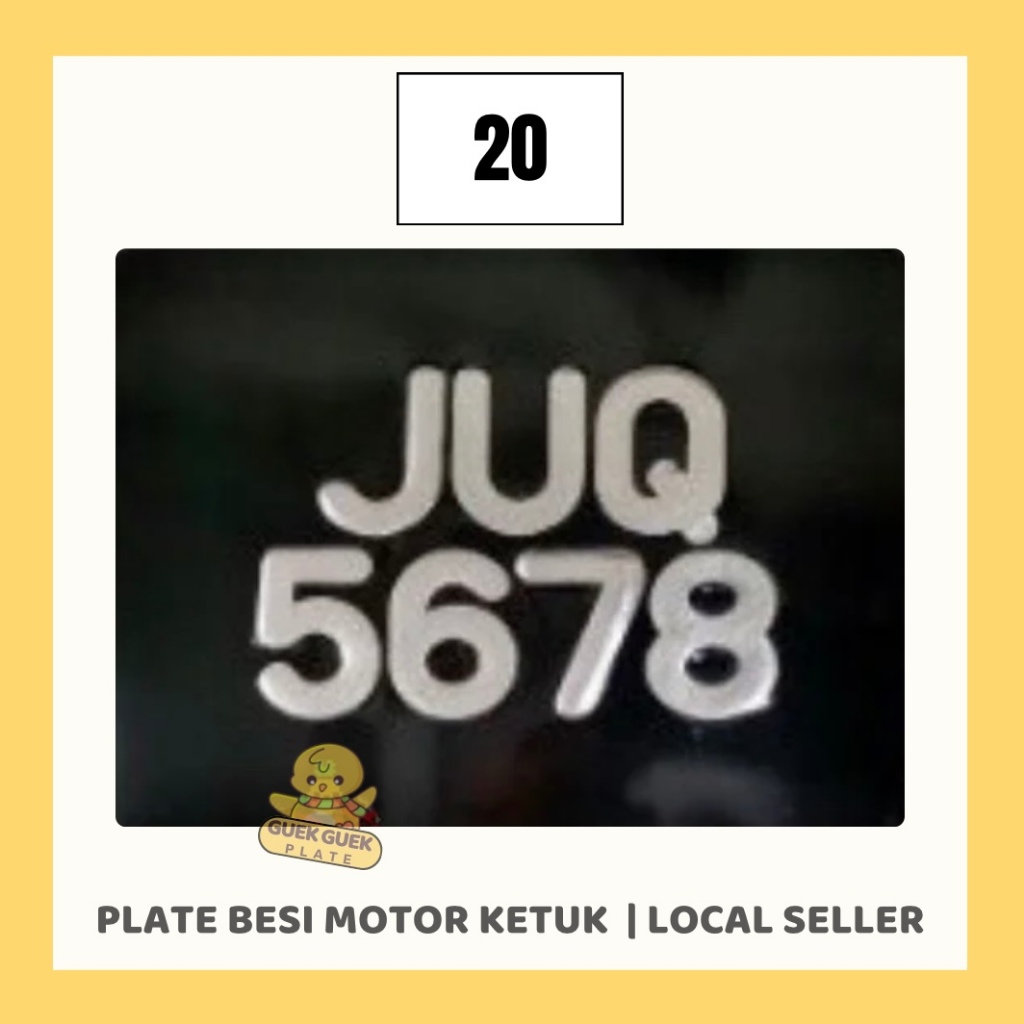 PLATE BESI MOTOR KETUK/ BESI MOTOR NUMBER/ NO PLATE MOTOR | Shopee Malaysia