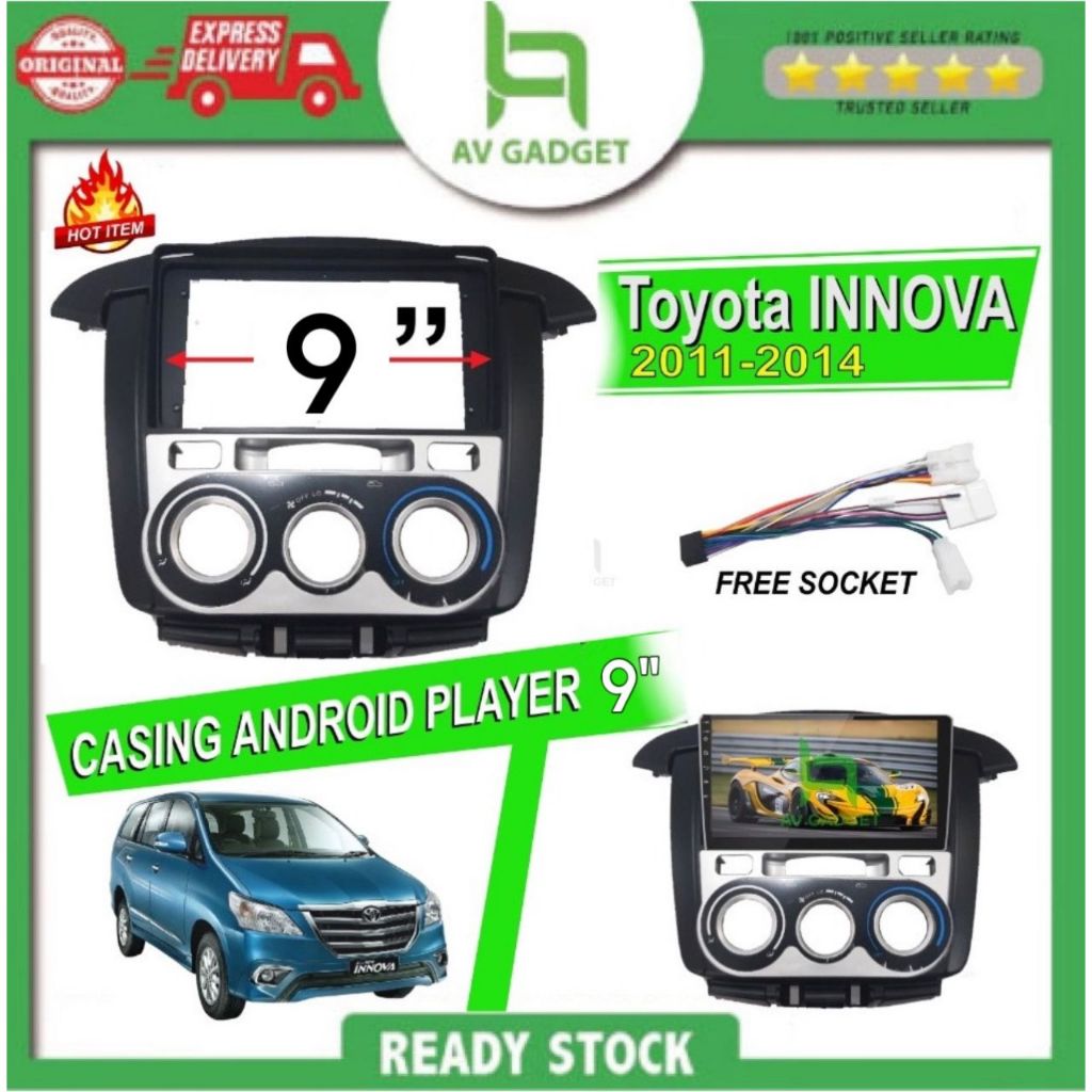 Toyota Innova 2011-2014 9" Android Casing (Free Plug & Play Cable ...