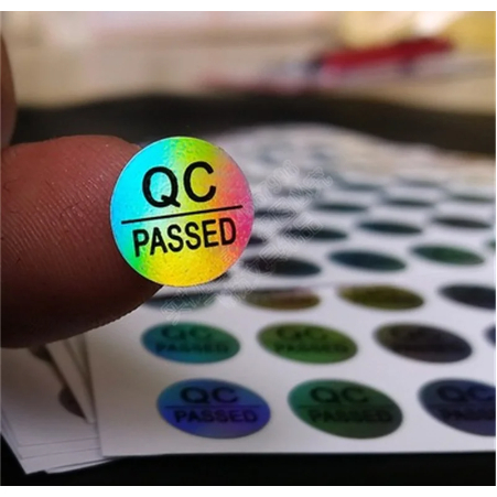 96pcs QC PASS stickers matte silver adhesive Waterproof Hologram 10MM ...