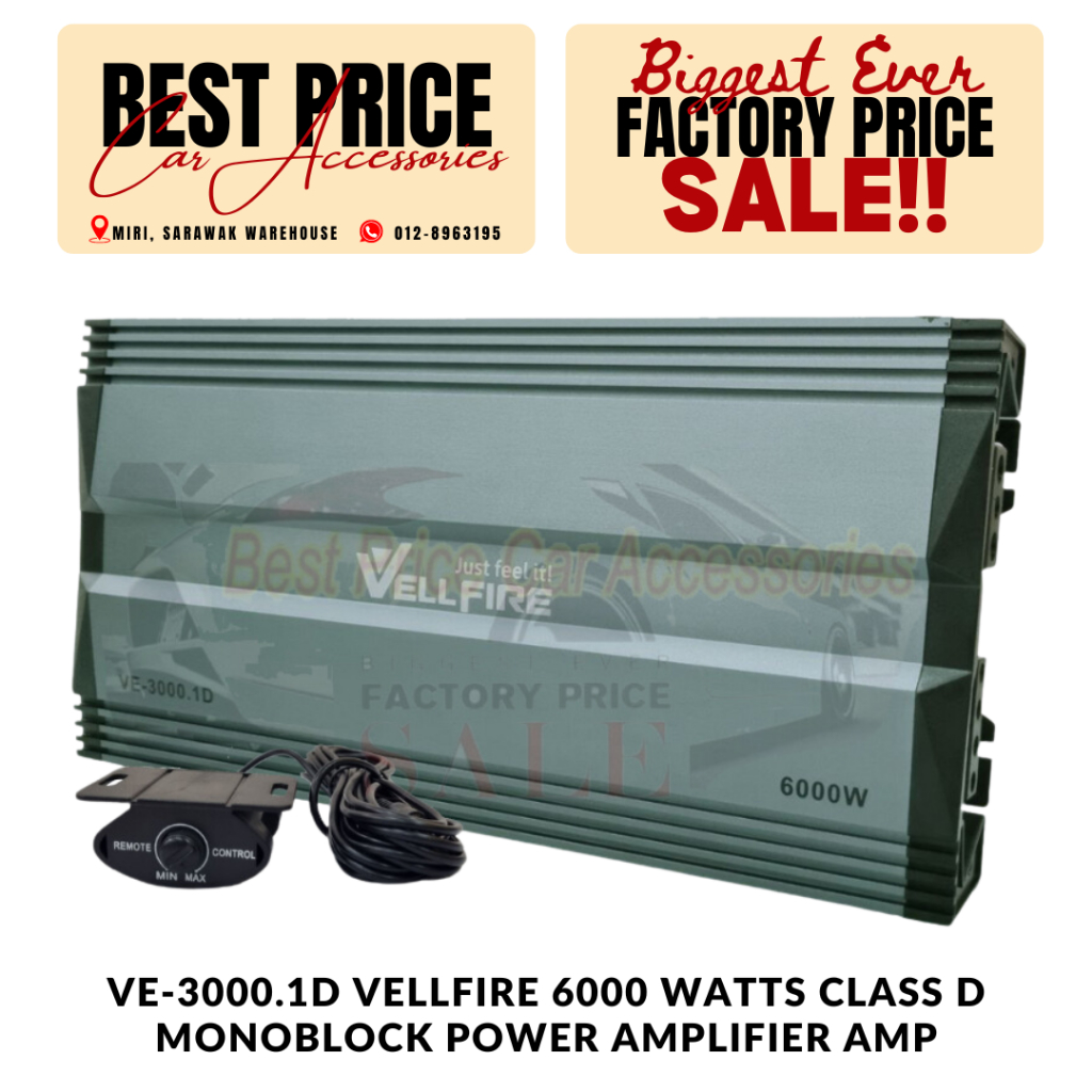 VE-3000.1D VELLFIRE 6000 Watts CLASS D Monoblock Power Amplifier Amp | Shopee Malaysia
