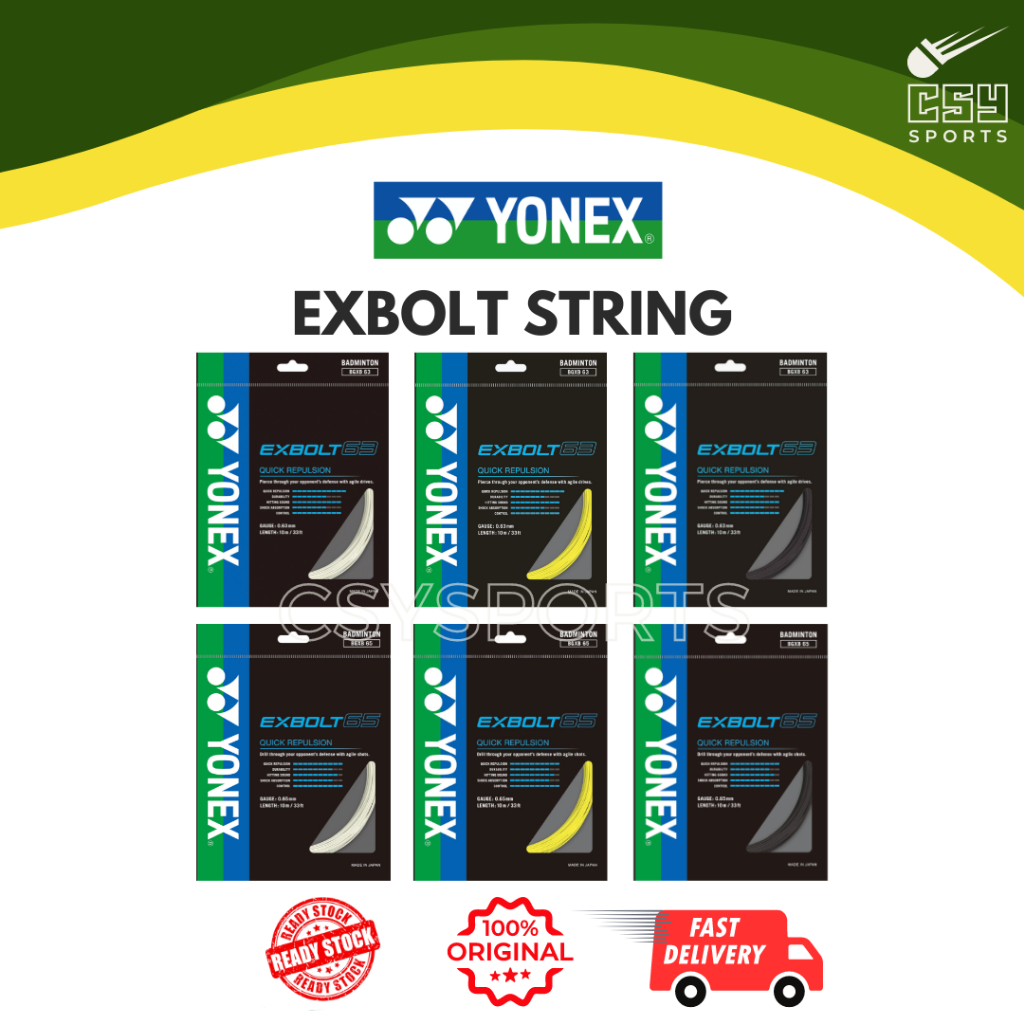 [100% ORI] YONEX Badminton String Exbolt 63 & 65 | Shopee Malaysia