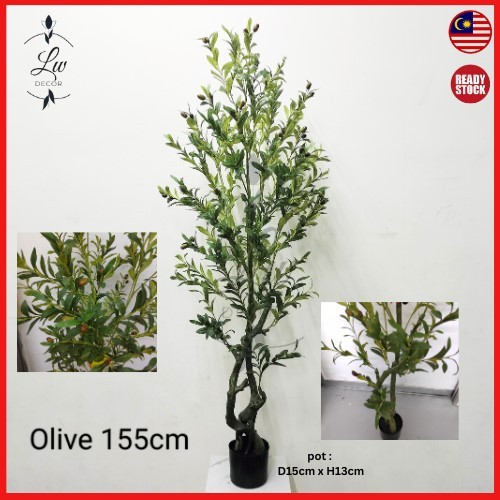 LWDECOR Pokok Hiasan Dalam Rumah Artificial Plant PREMIUM OLIVE TREE ...