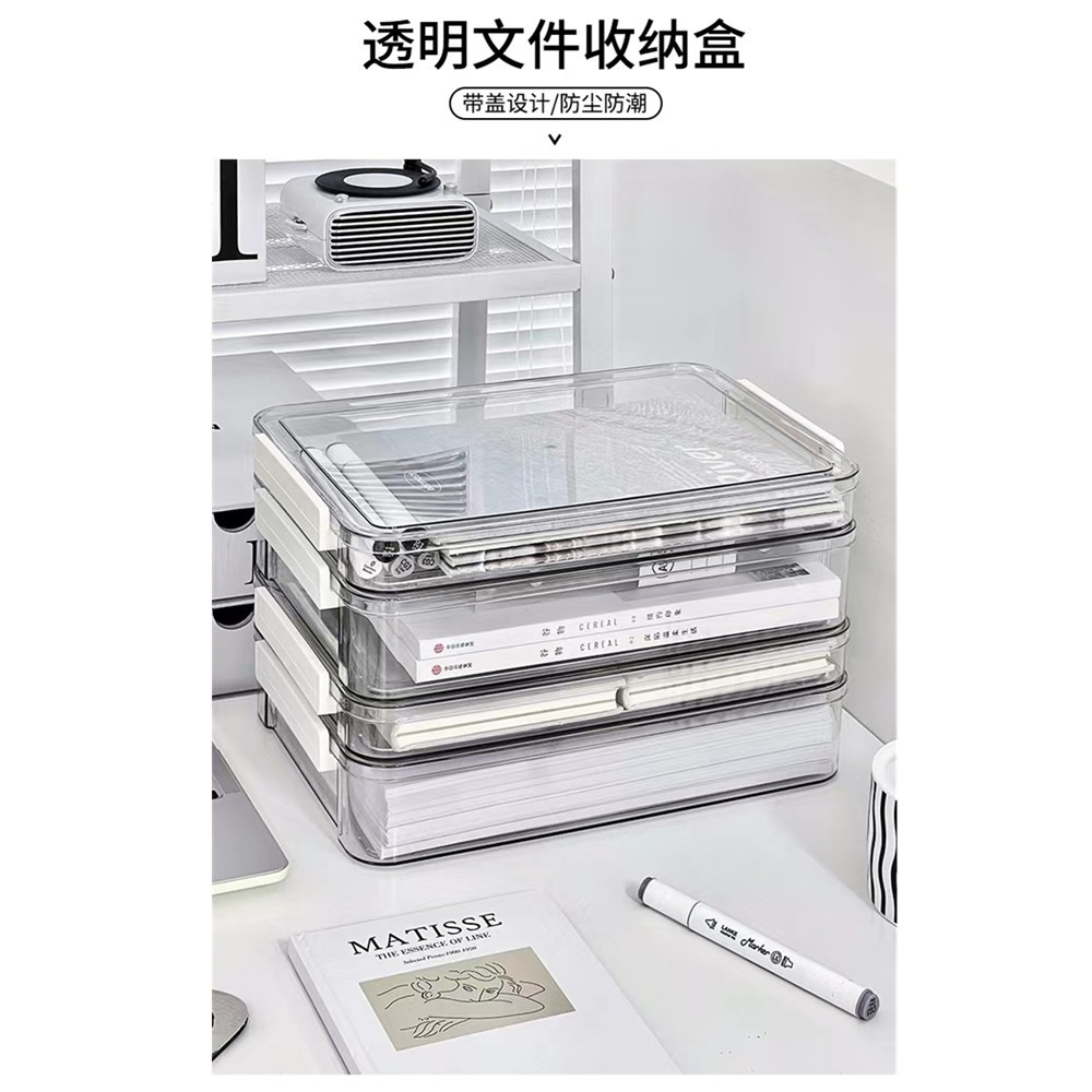 Large Capacity Storage Box A4 Paper Books Documents Stationery ...