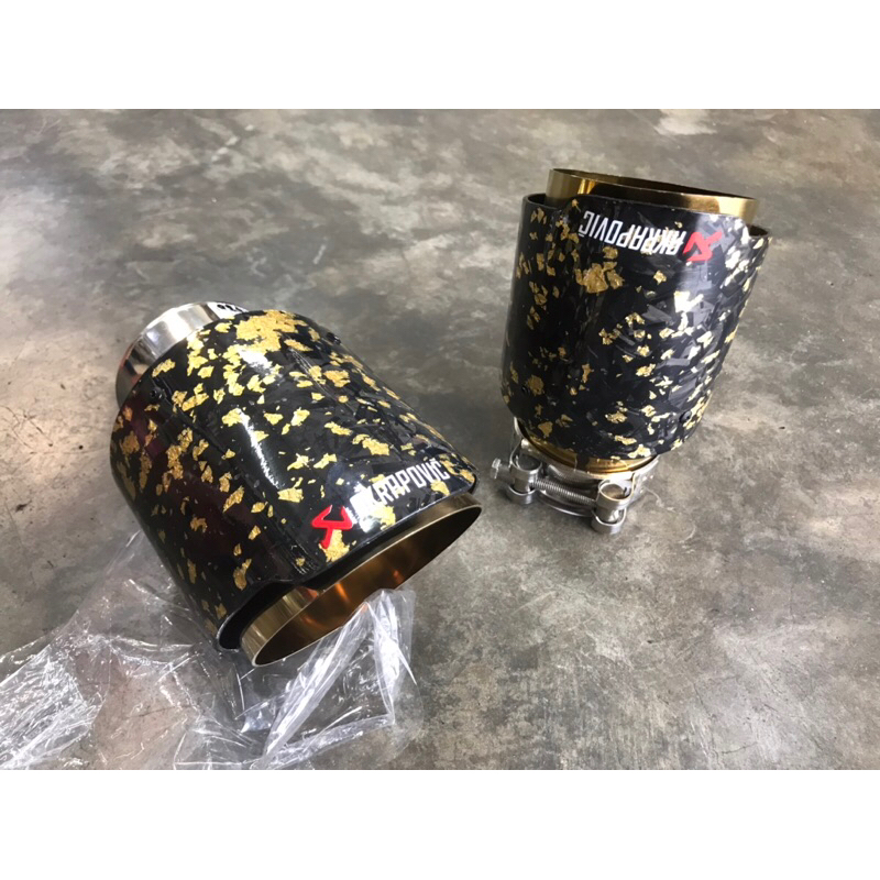 Forged Carbon With 24kGold Akrapovic Exhaust Tips | Shopee Malaysia