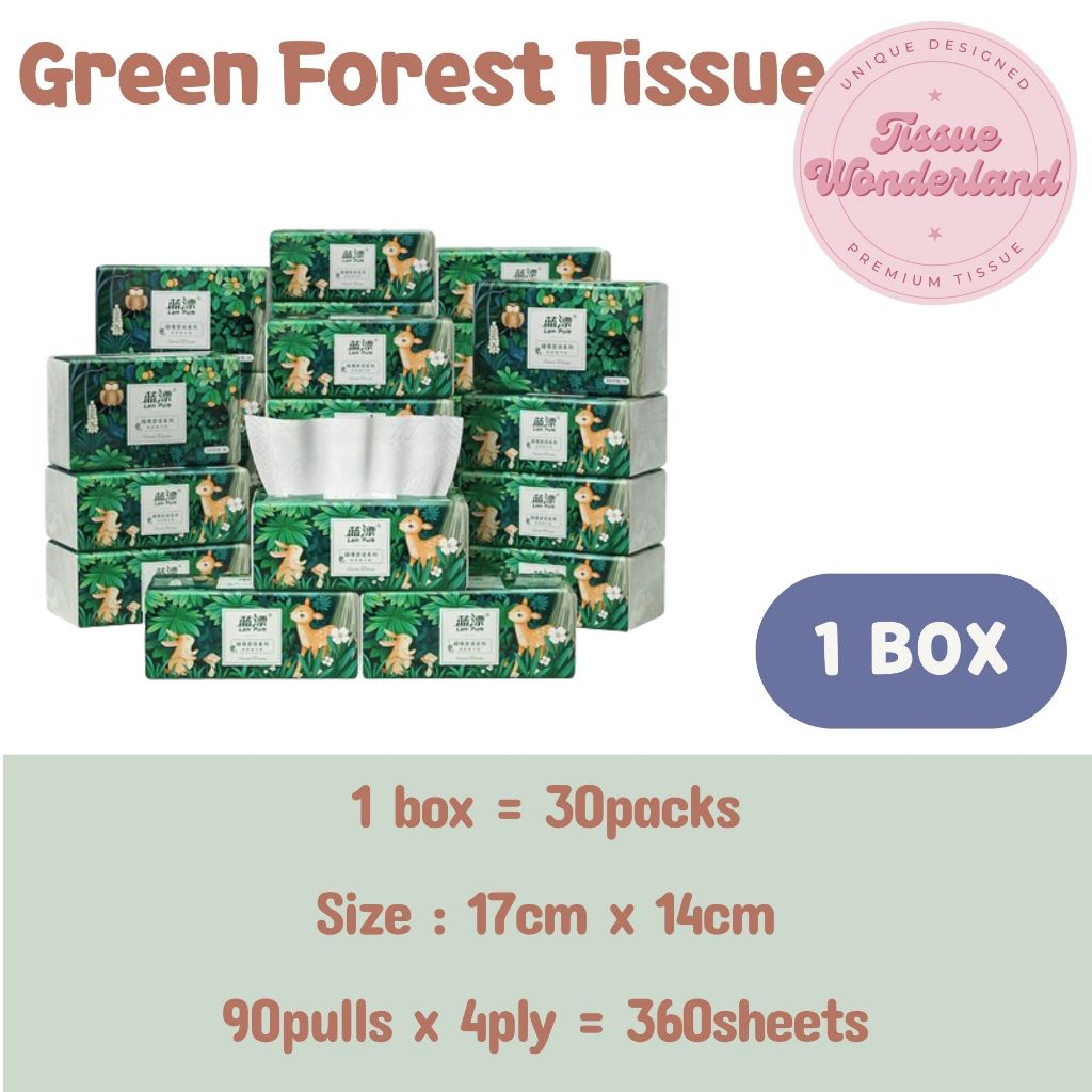 [CARTON] Tissue Wonderland - Green Forest Tissue (30packs/carton ...