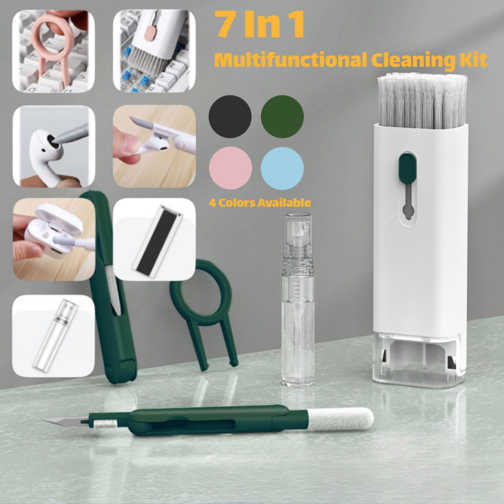 Ready Stock 7 In 1 Earphone Cleaner Keyboard Cleaner Kit Multifunction ...