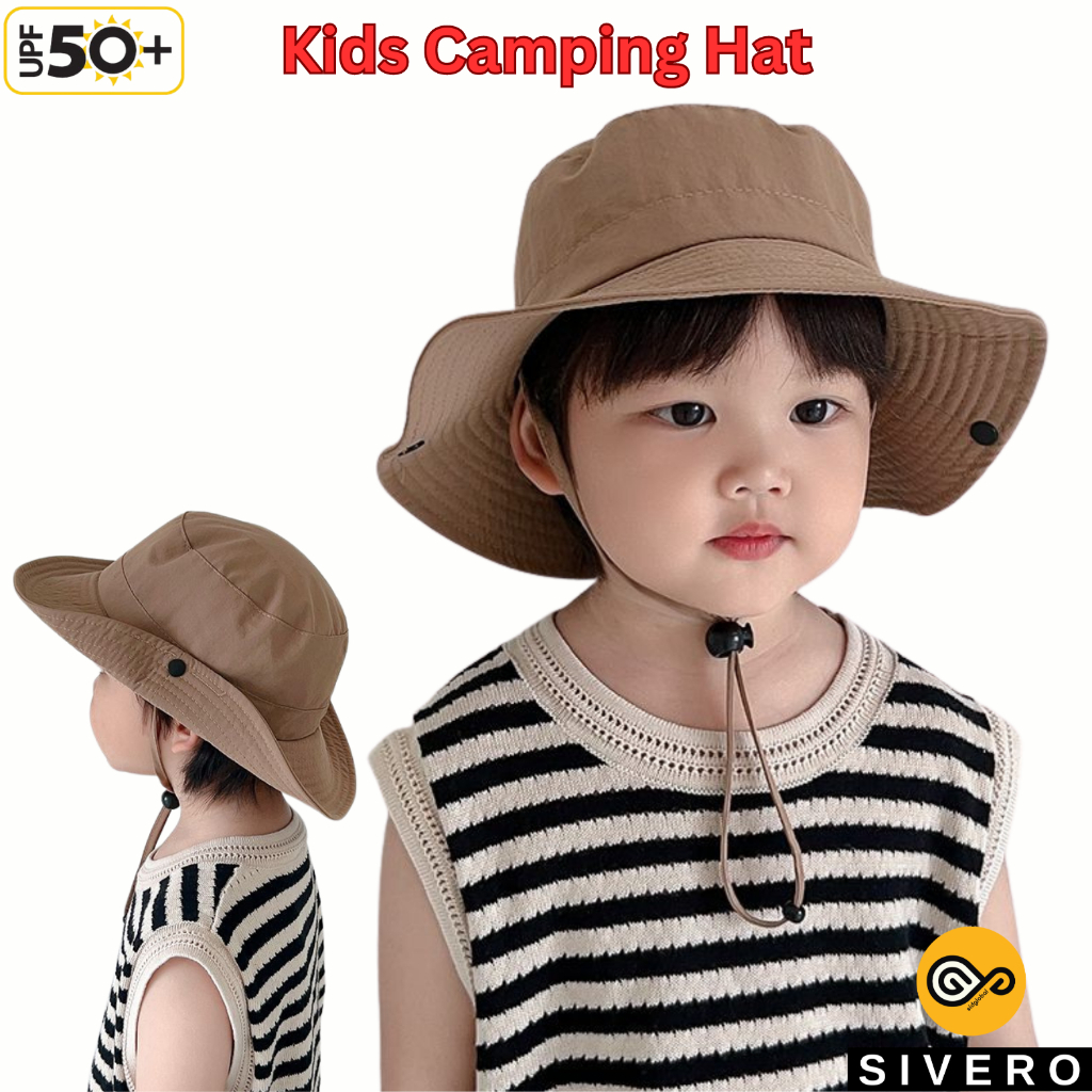 Kids Camping Hat Children Bucket Hat Jungle Cap Adjustable Topi Cowboy ...