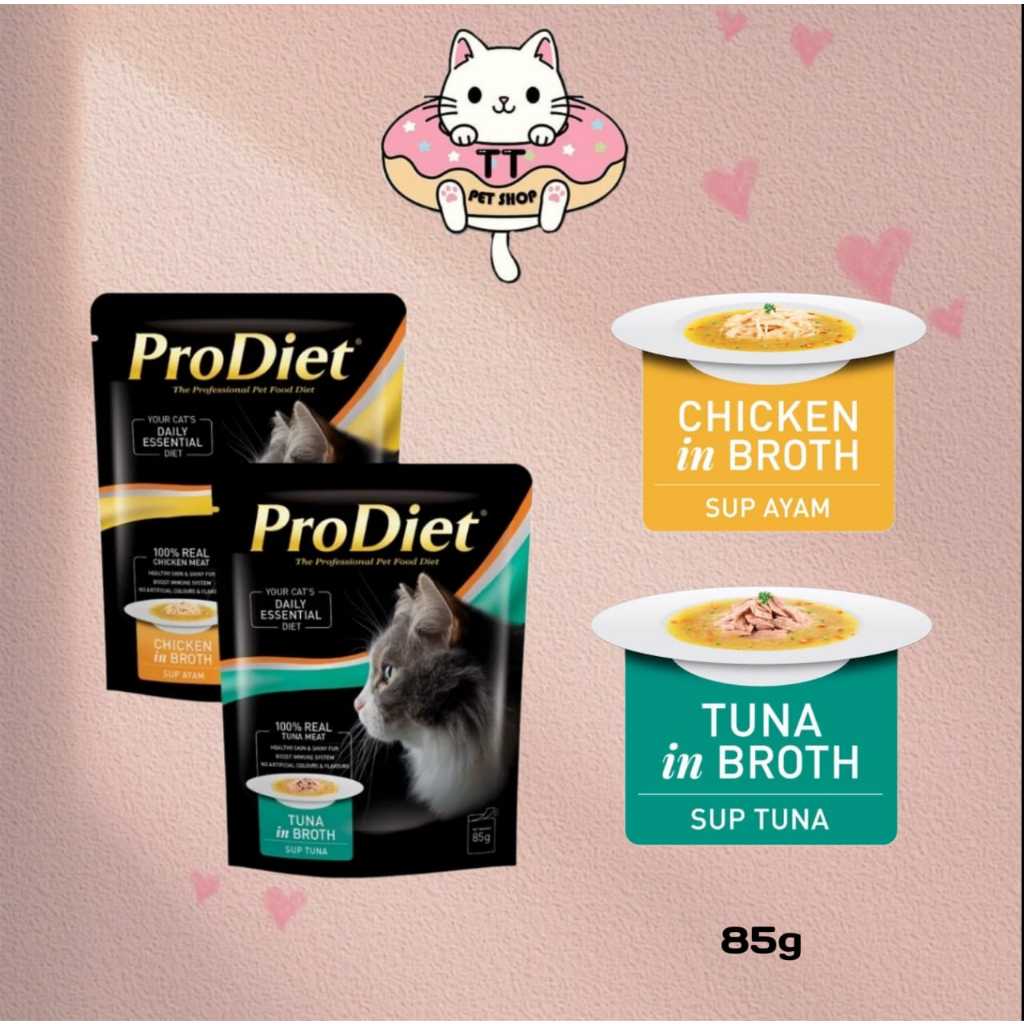 ProDiet Cat Wet Food In Broth 85G - Chicken / Tuna ( Makanan Kucing ...