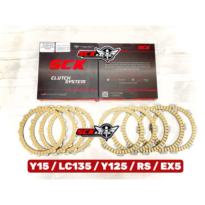 Ori SCK RACING LC135 / Y125 / EX5 CLUTCH PLATE GREEN SET LC 4S 5S Y125ZR DREAM 125ZR 125Z KEVLAR ...