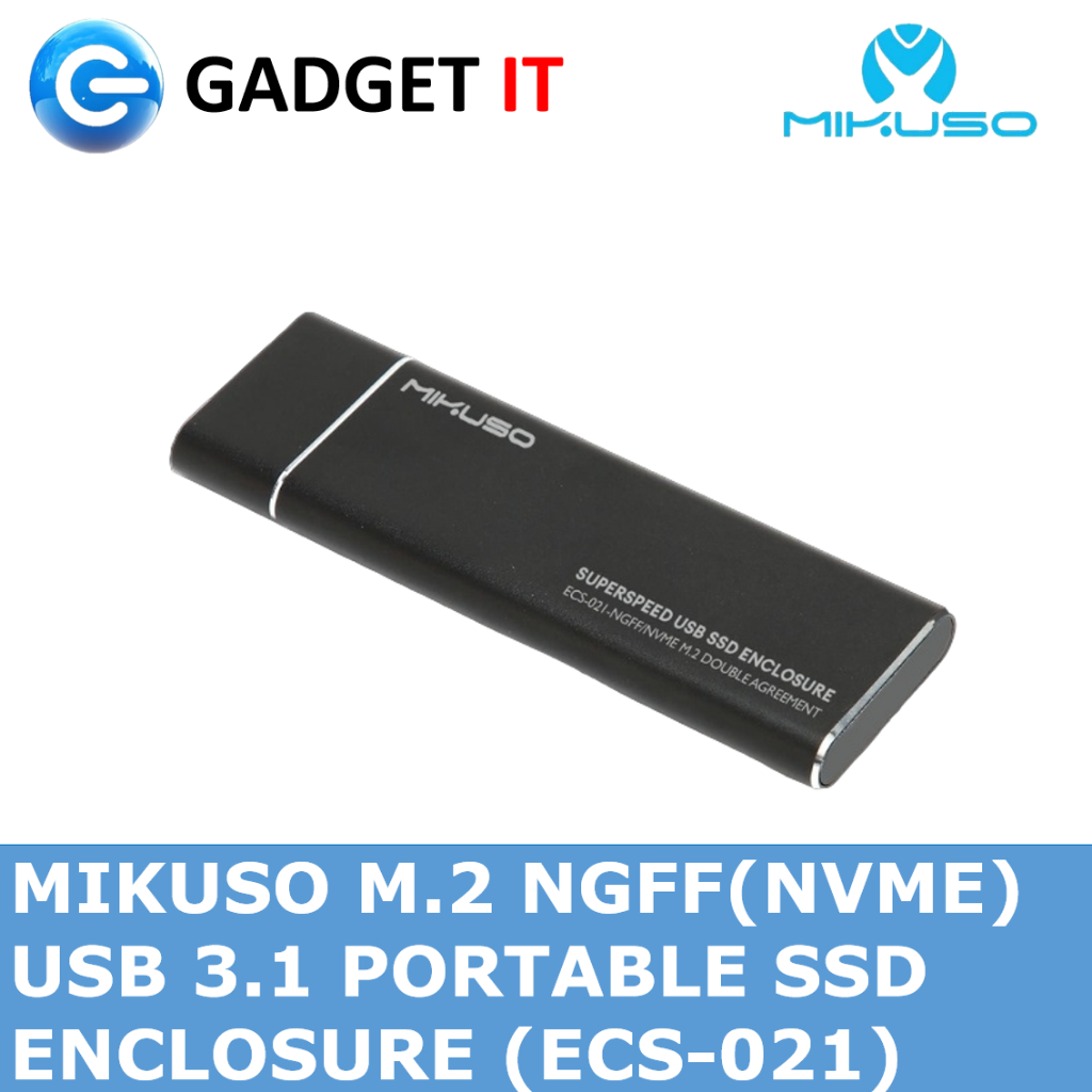 MIKUSO M.2 NGFF(NVME) USB 3.1 PORTABLE SSD ENCLOSURE (ECS-021) | Shopee ...