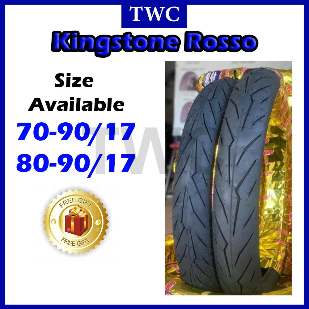 TWC KingStone Rosso Tayar Motor Tubeless Kingstone Pirelli KT168 Tubeless 70/90-17 80/90-17 ...