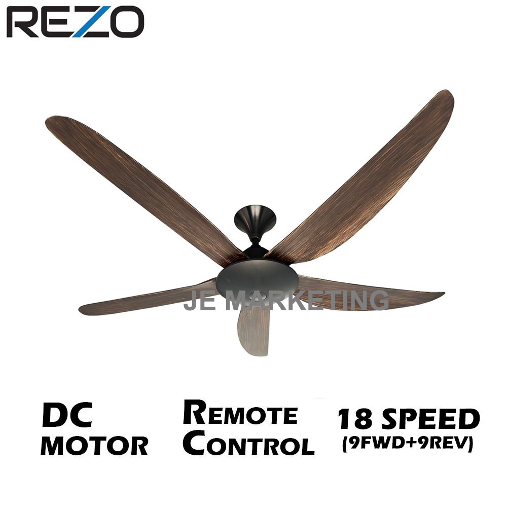 REZO REMOTE CONTROL CEILING FAN WITH DC MOTOR (56") VENTUS MY56DC ...