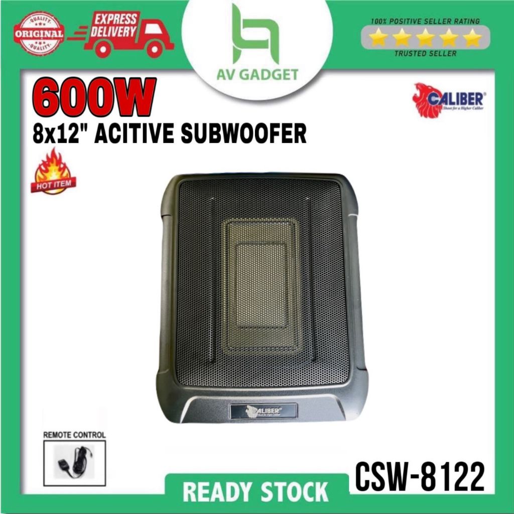 [Free Gift] Caliber 8"X12" Active Subwoofer Amplifier Music Bass Pemain ...