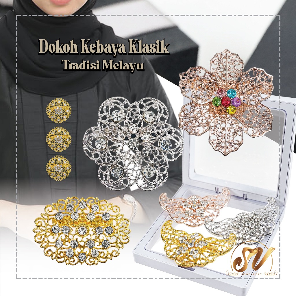 Kerongsang Traditional Dokoh Kebaya Dewasa & Kanak Kanak Hijab Pin ...