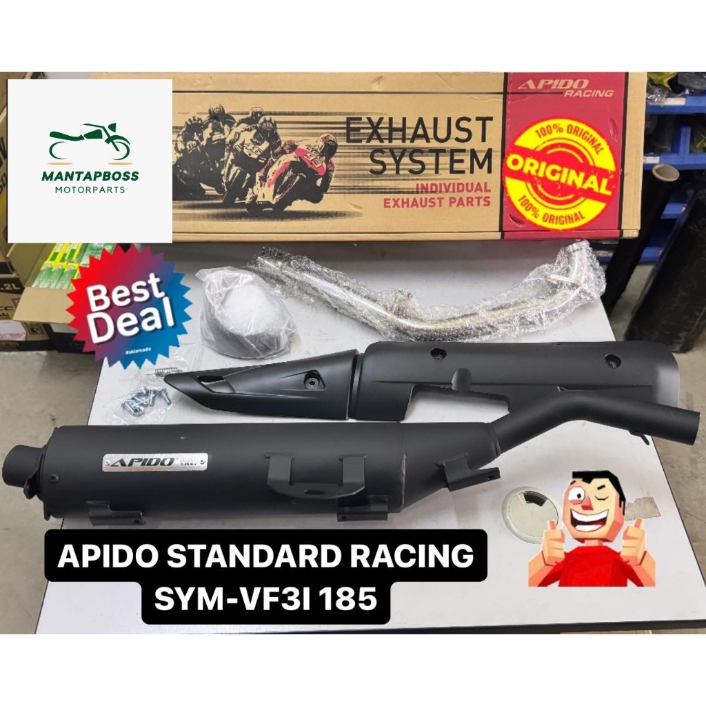APIDO STD RACING EXHAUST PIPE STANDARD EKZOS/EXHAUST MUFFLER STANLESS ...