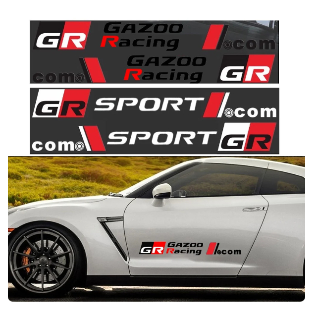 Toyota GR Sport GR GAZOO RACING CHR Corolla Hilux Door Body Sticker ...