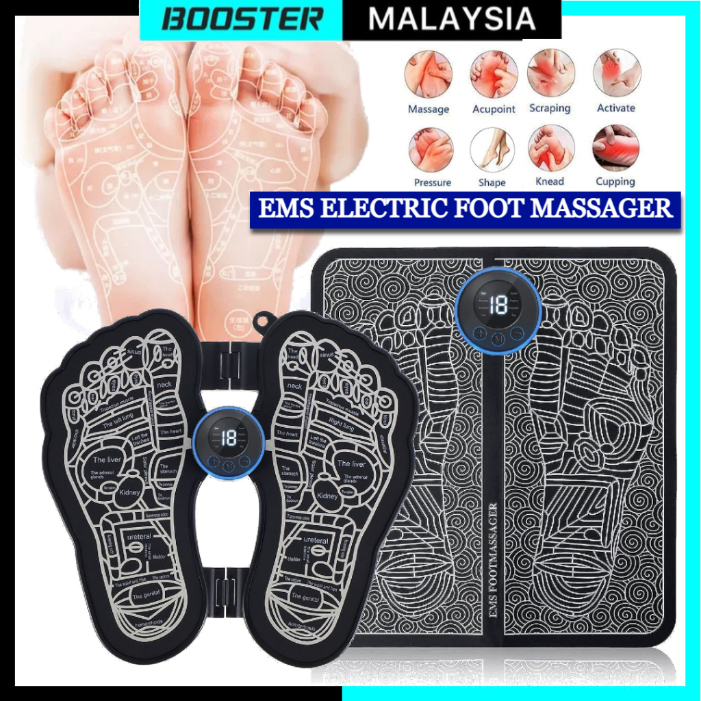 【massage Kaki】pengurut Ems Foot Massage Pad Feet Simulator Patch Koyok 6405