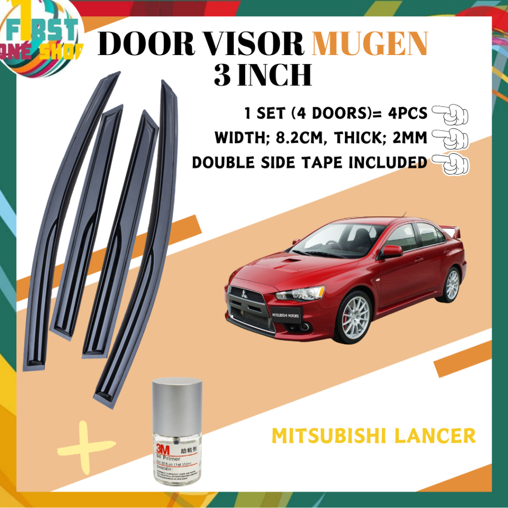 Proton Inspira/Mitsubishi Lancer Door Visor Mugen Air Press Window Wind ...