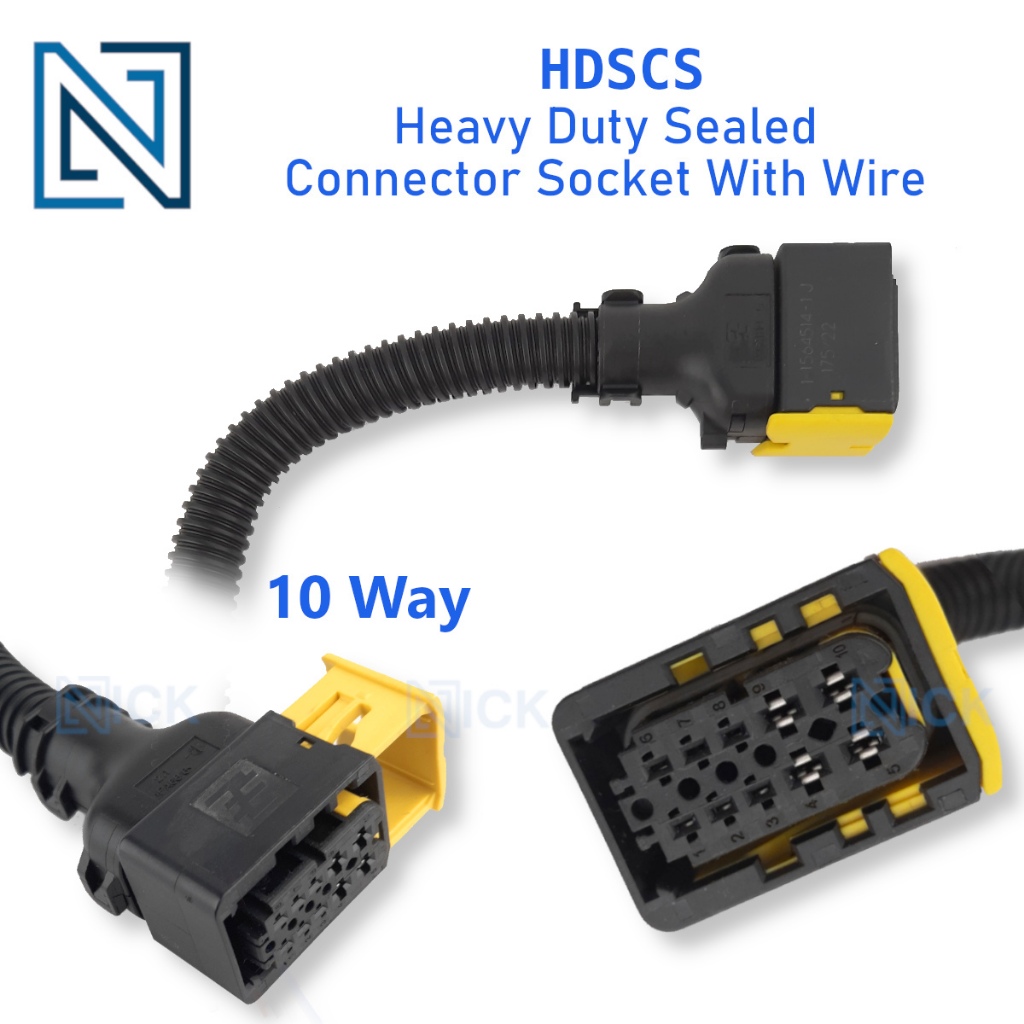 HDSCS 10 Way Automotive Connector Socket Heavy Duty Sealed 10 Way ...
