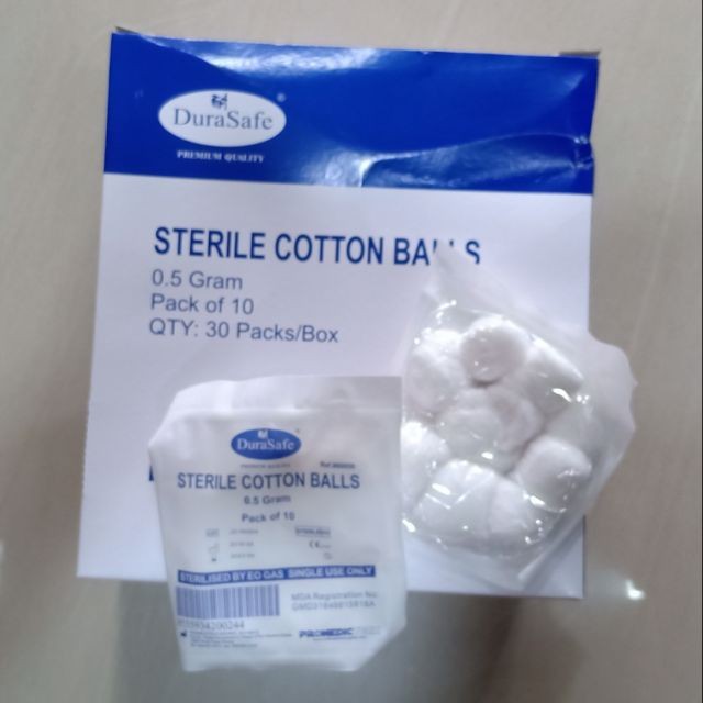 DURASAFE STERILE COTTON BALLS 10s/Pouch | Shopee Malaysia