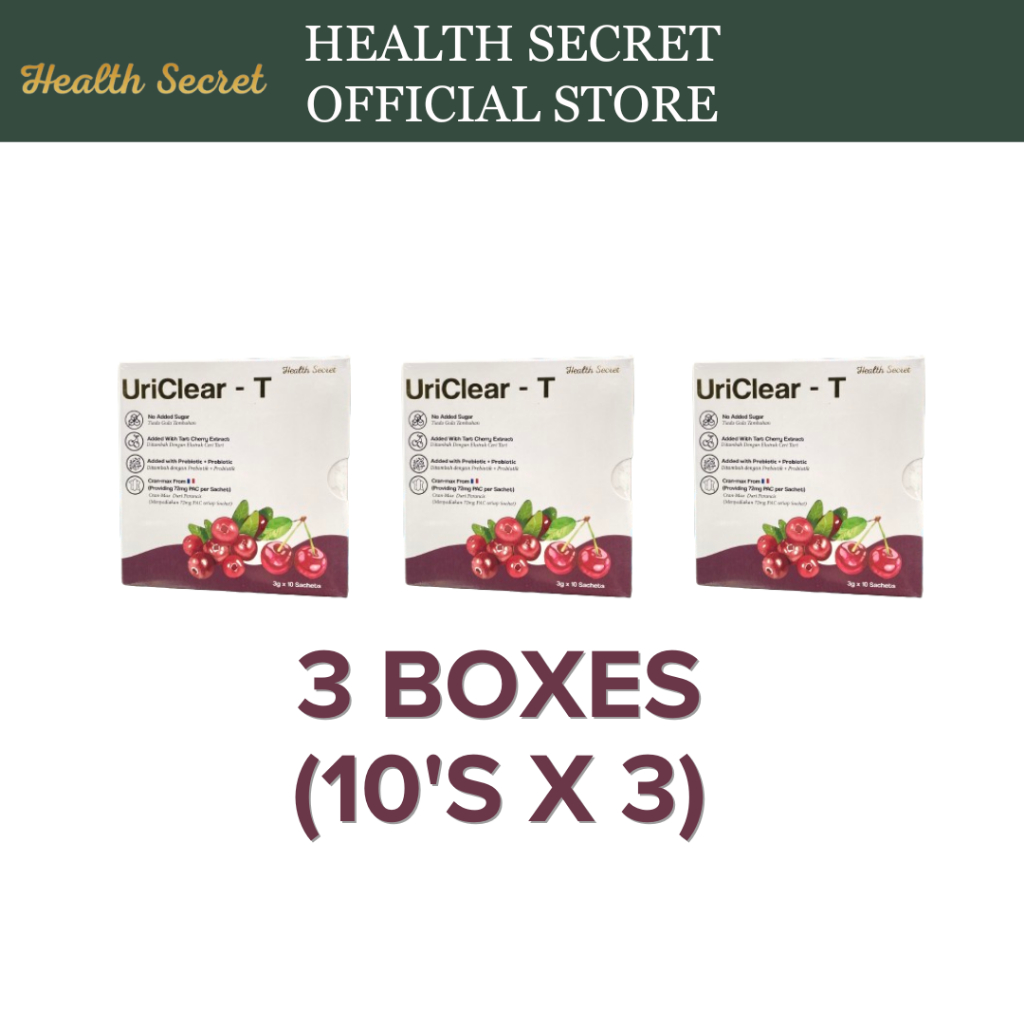 HEALTH SECRET Uriclear-T | High Dose Cranberry Extract, Tart Cherry ...