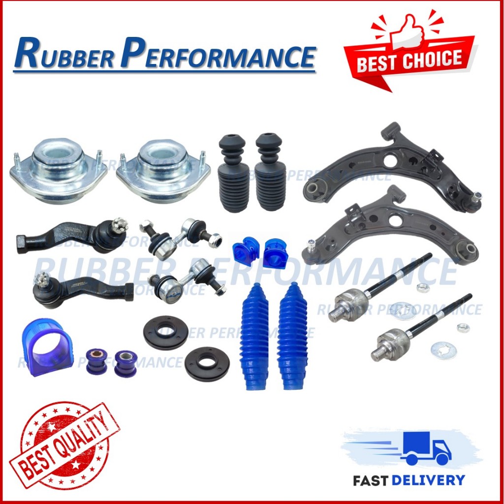 1 COMBO SET DEPAN/FRONT LOWER ARM/LINK/ABS MOUNTING/COVER/BUSH/RACK (SILICONE) PERODUA MYVI 1.0 ...