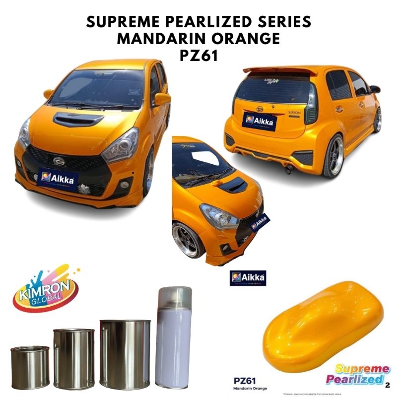 Aikka Paint PZ61 Mandarin Orange, Supreme Pearlized Series Car Paint ...