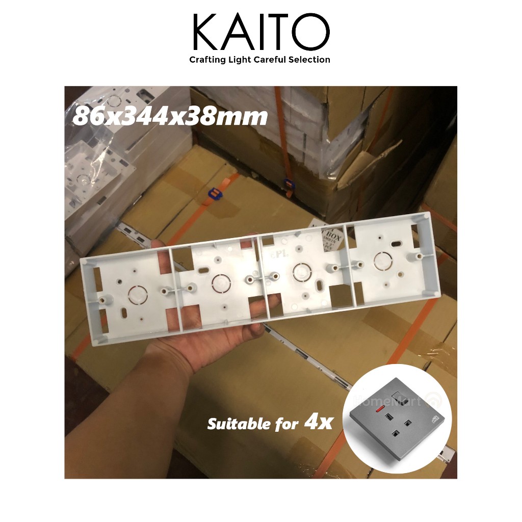 PVC Conceal Soket Switch Kotak Suis Power Socket Cover Box Casing Plug ...