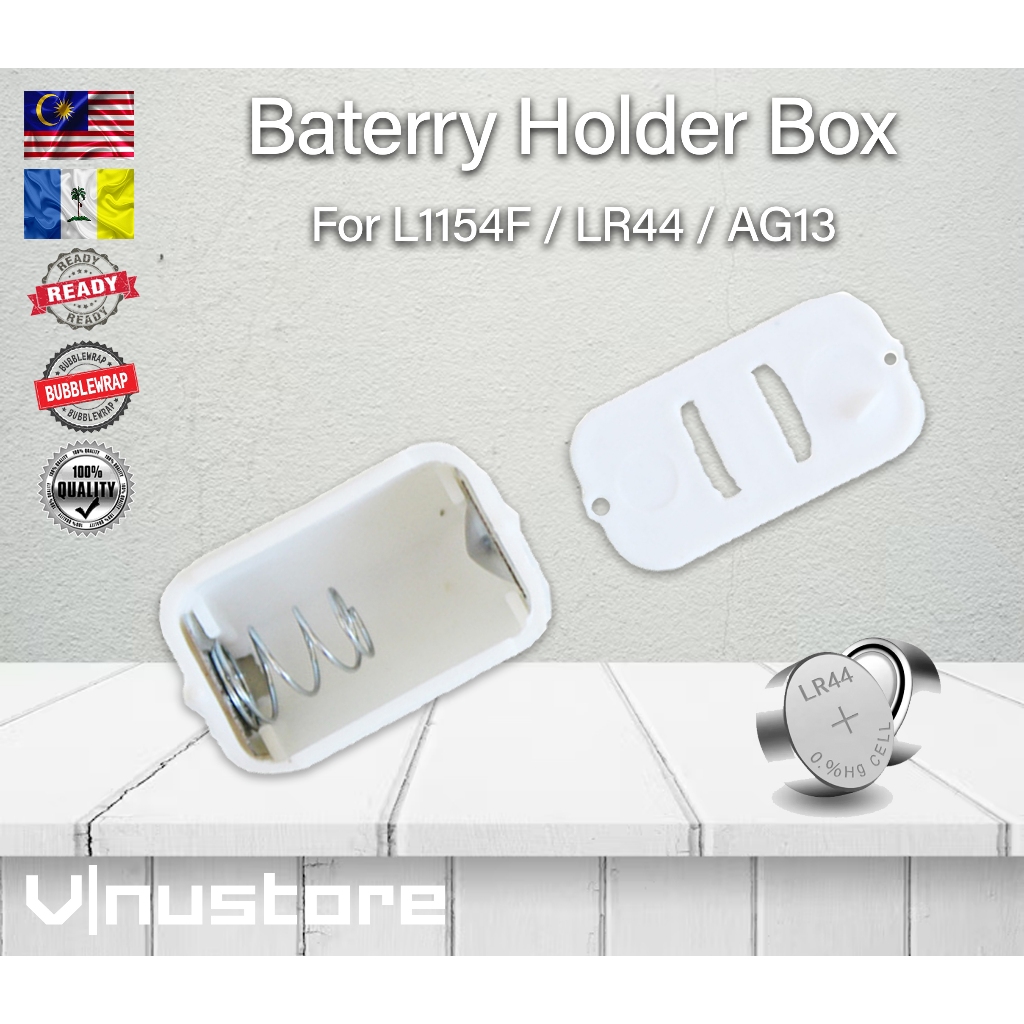 L1154F LR44 AG13 Coin Battery Holder Box Storage Case Adapter | Shopee ...