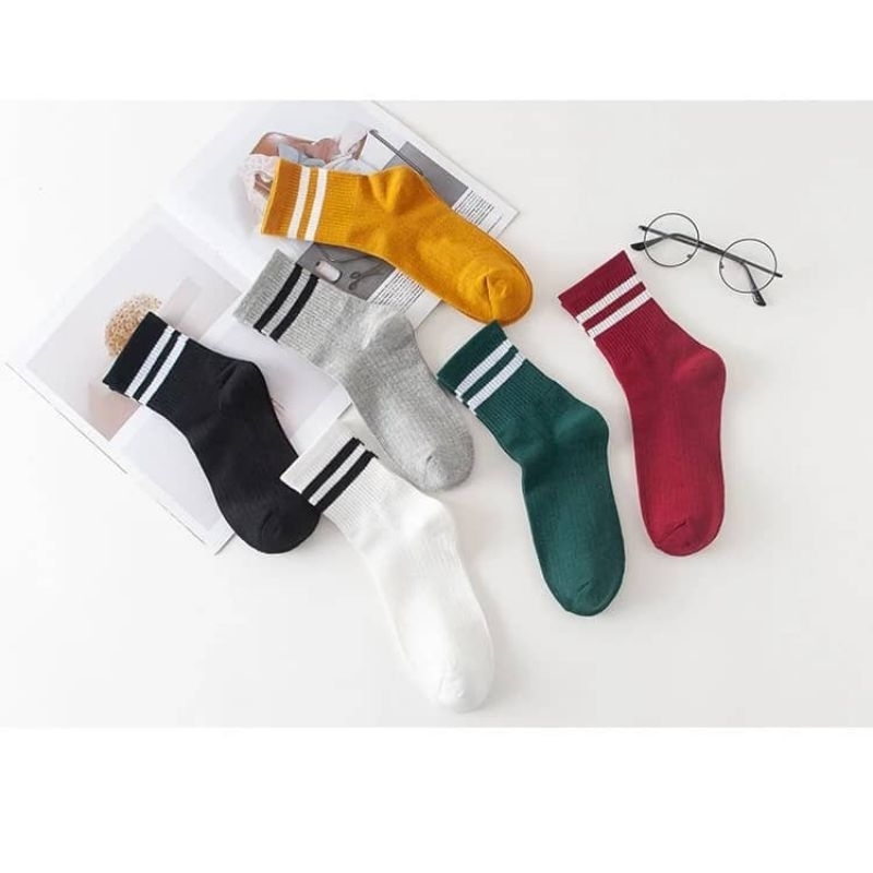 [READY STOCK] FASHION STRIPES DESIGN VERTICAL LINES SOCKS WOMEN MEN ...