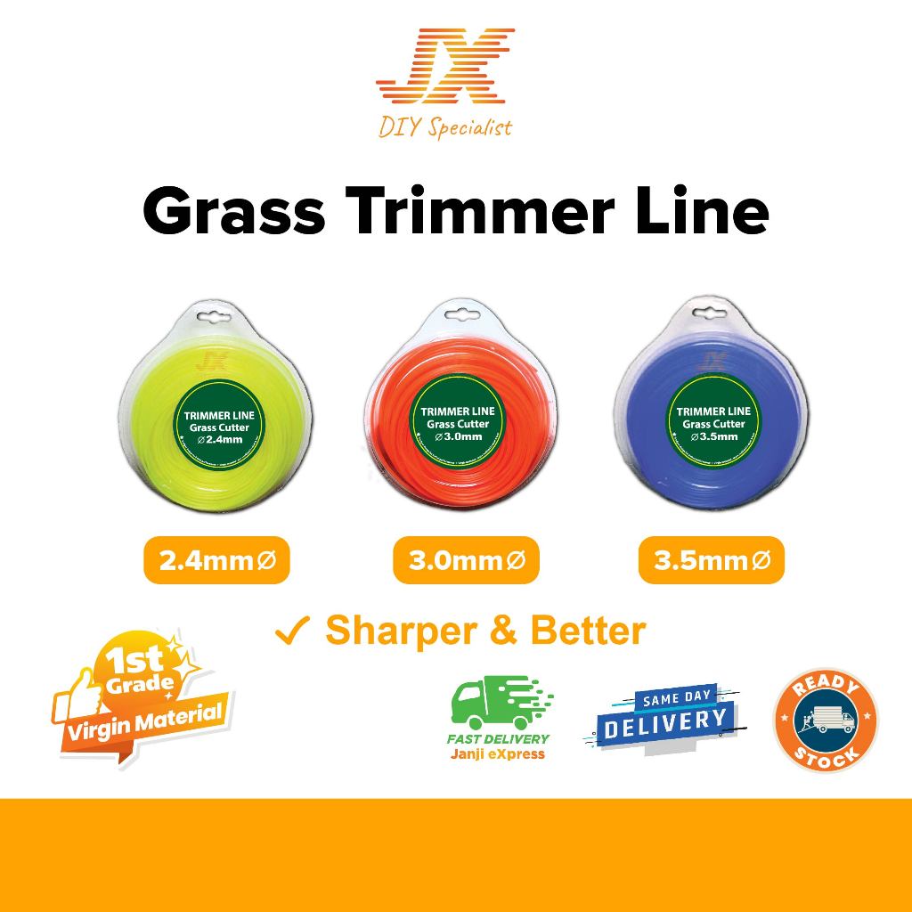 Brush Cutter Nylon Trimmer Line Grass Trimmer Line Tali Mesin Potong ...