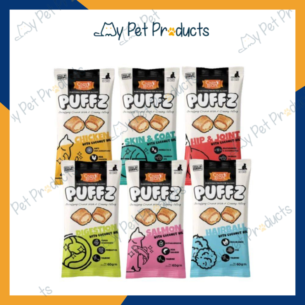 CINDY'S RECIPE PUFFZ 60G CAT SNACK [ASSORTED TYPES] - LOCAL SELLER ...