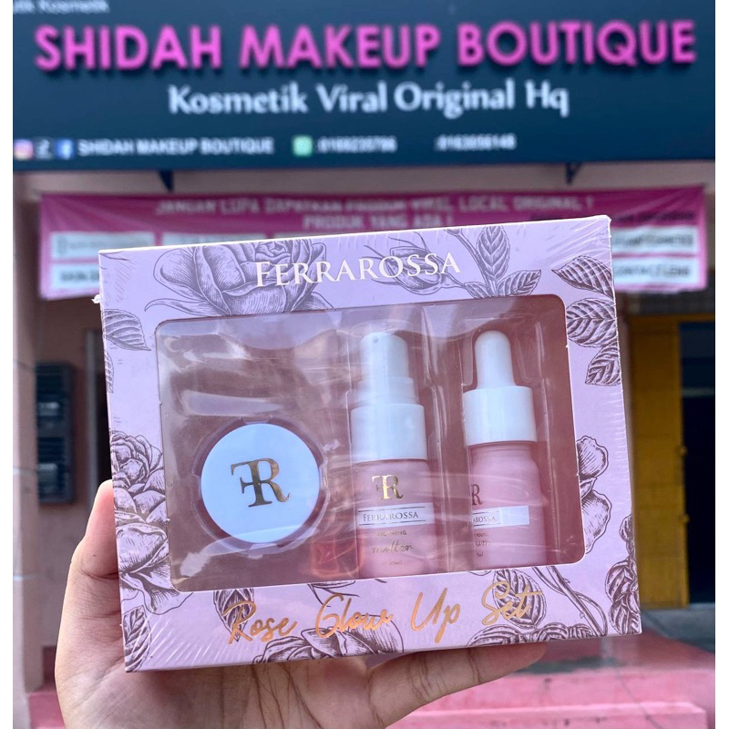 FERRAROSSA ROSE SET GLOW UP SET (SERUM, MOISTURIZER, MELTER) | Shopee ...