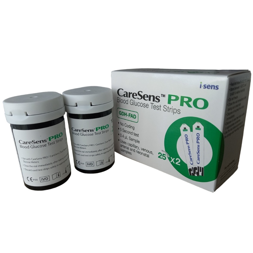 CareSens PRO Glucose Strip (1box = 2 vials x 25's) for CareSens DUAL ...