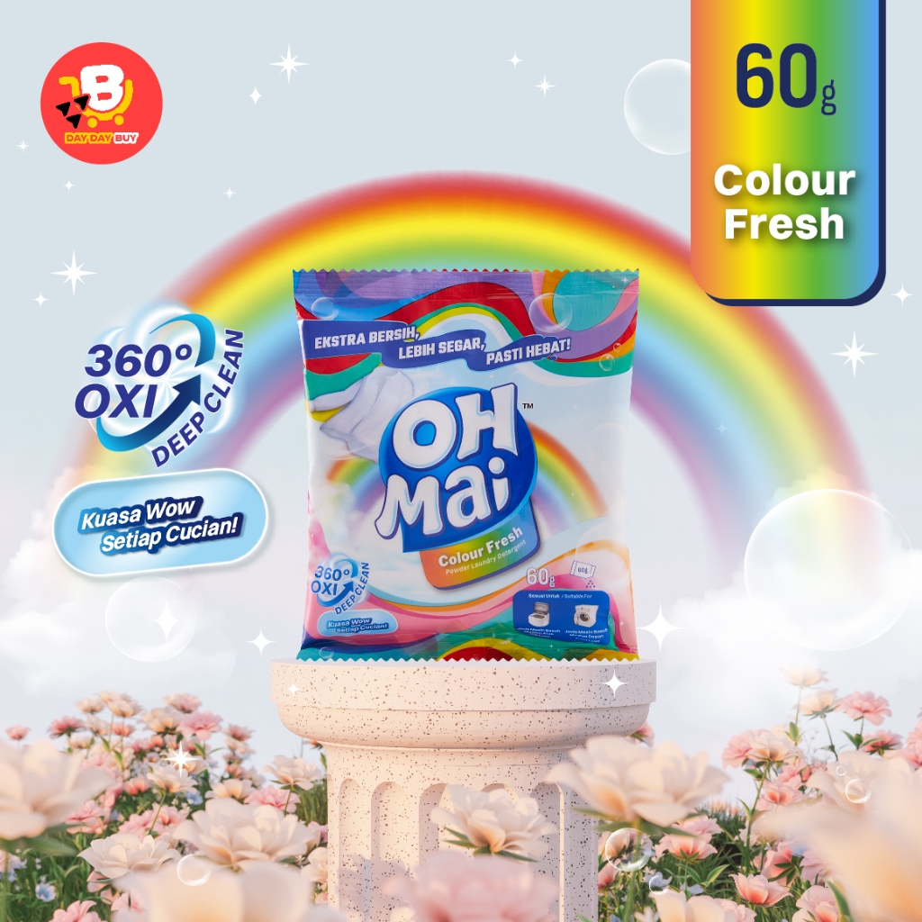 OH MAI Laundry Powder Detergent 60g - Colour Fresh (60g) | Shopee Malaysia