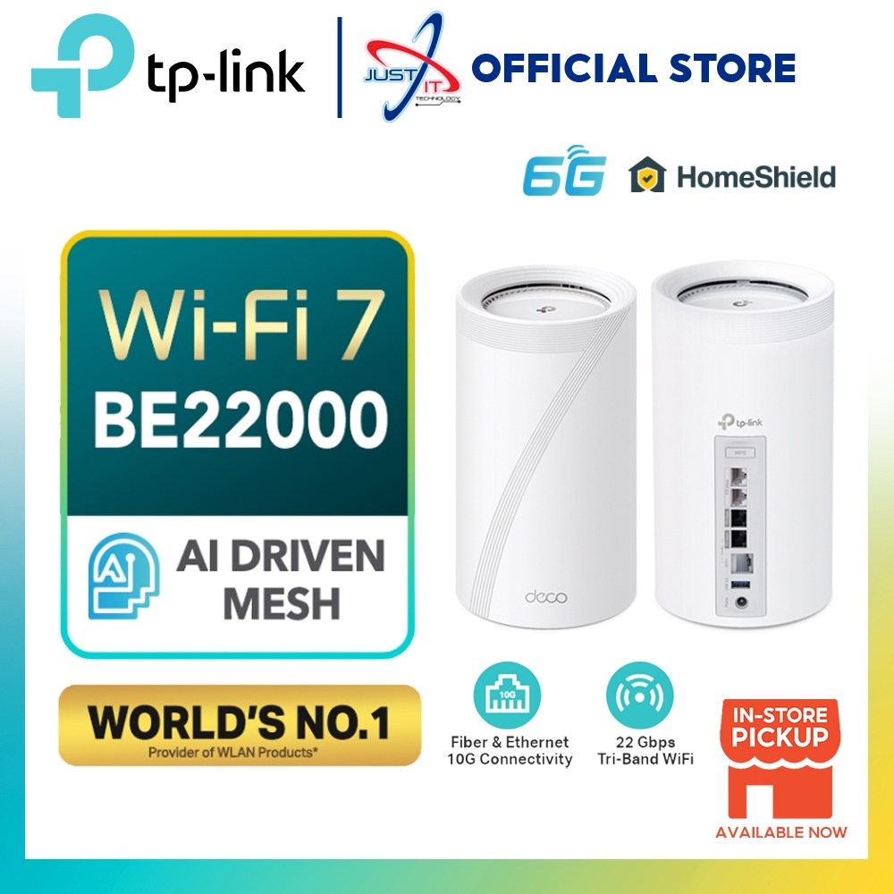 TP-LINK DECO BE85 BE22000 Tri-Band Whole Home Mesh Wi-Fi 7 System ( 1 ...