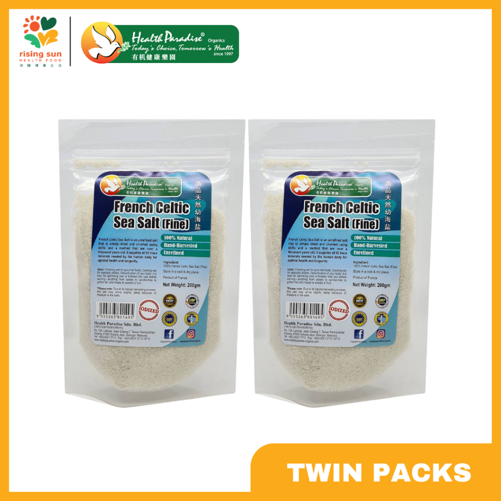 Health Paradise French Celtic Sea Salt [Fine] (200g x 2) – Twin Packs | Shopee Malaysia