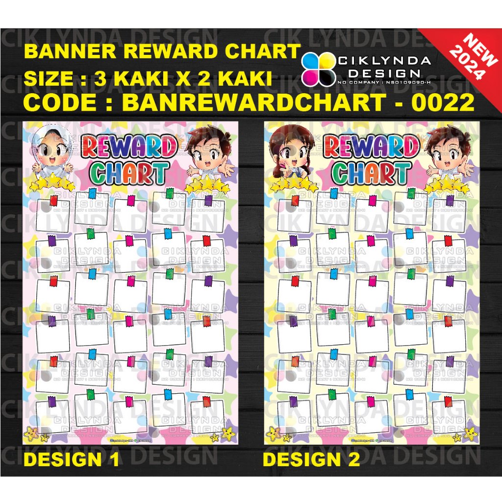 PRE-ORDER - BANNER REWARD CHART FOR SCHOOL - 3X2 | Shopee Malaysia