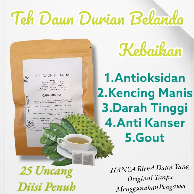 30 Teh Uncang Promosi Teh Daun Durian Belanda Kampung | Shopee Malaysia