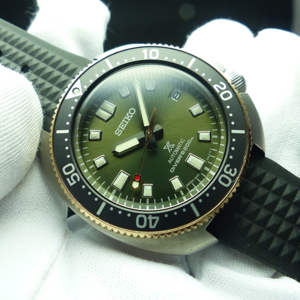 Seiko Captain Willard Turtle MOD SPB153 Green dial SPB288 rose gold ...