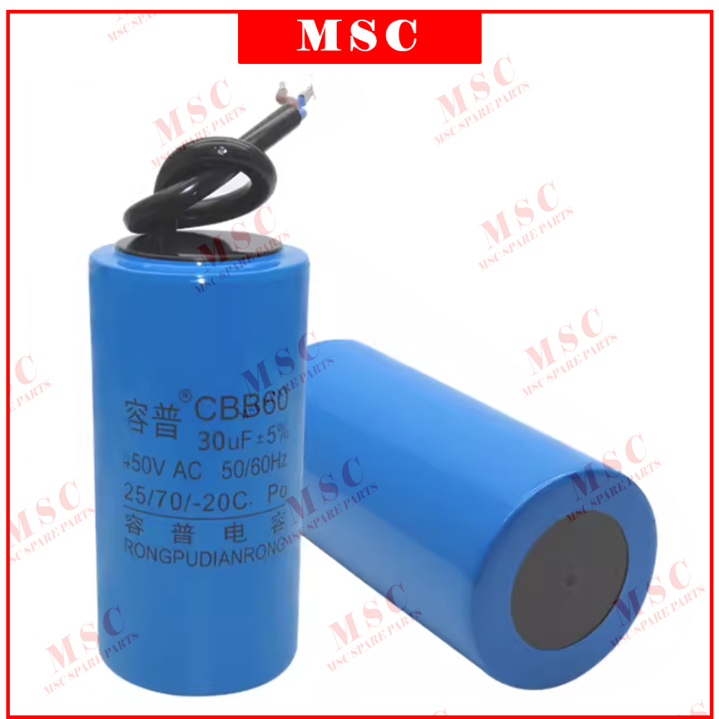 CBB60 Motor Starting Capacitor 450V Condenser Kapasitor 30UF Washing ...
