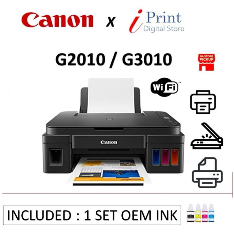 CANON PIXMA G2010 / G3010 [ PRINT / SCAN / COPY / WIFI ] COST SAVING ...